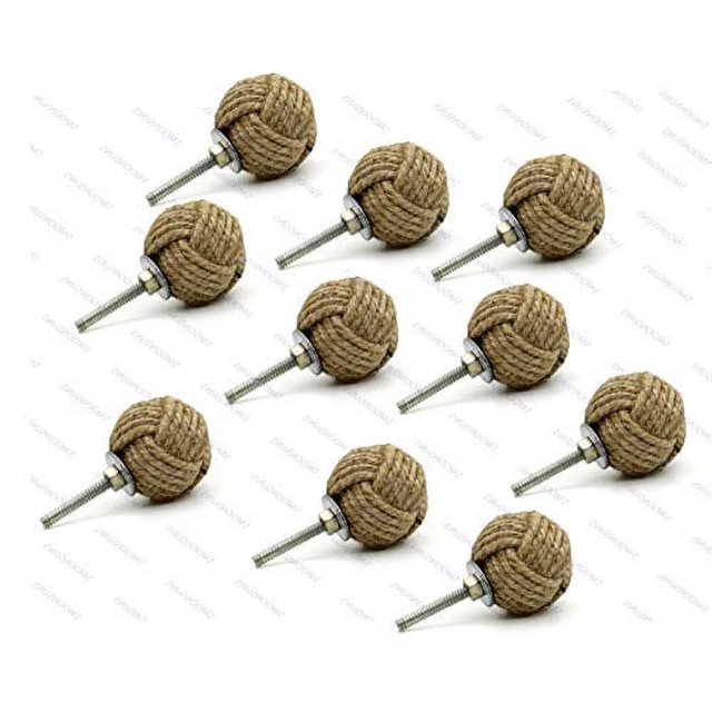 5MoonSun5's Jute Knobs Rope Knot Drawer Pulls and Knobs Pull and Push ...