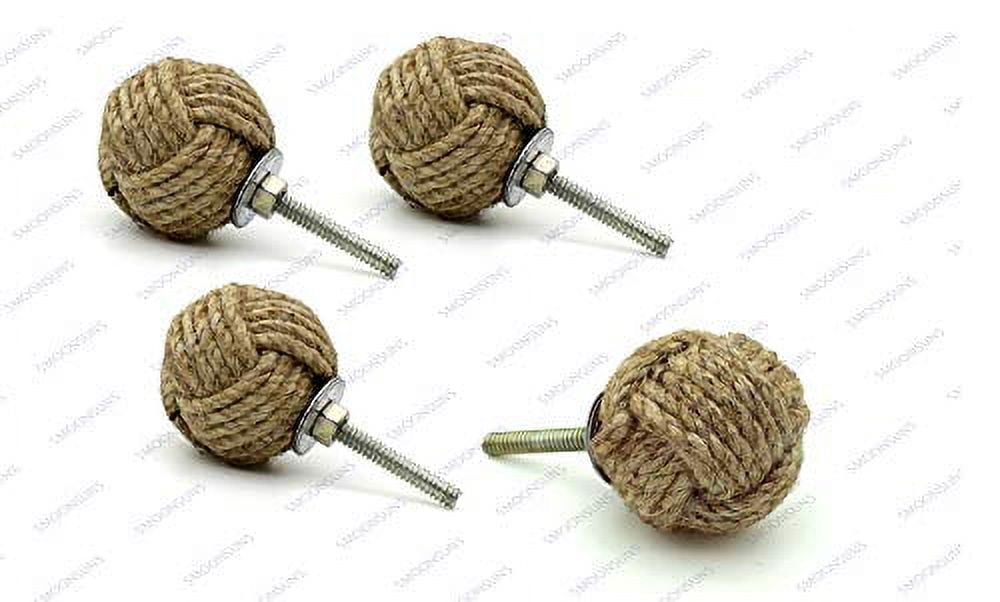 5MoonSun5's Jute Knobs Rope Knot Drawer Pulls and Knobs Pull and Push ...