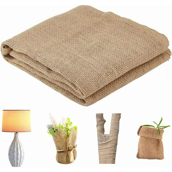 5Mx0.6M Multipurpose Natural Burlap Fabric Burlap Tree Wrap Fabric ...