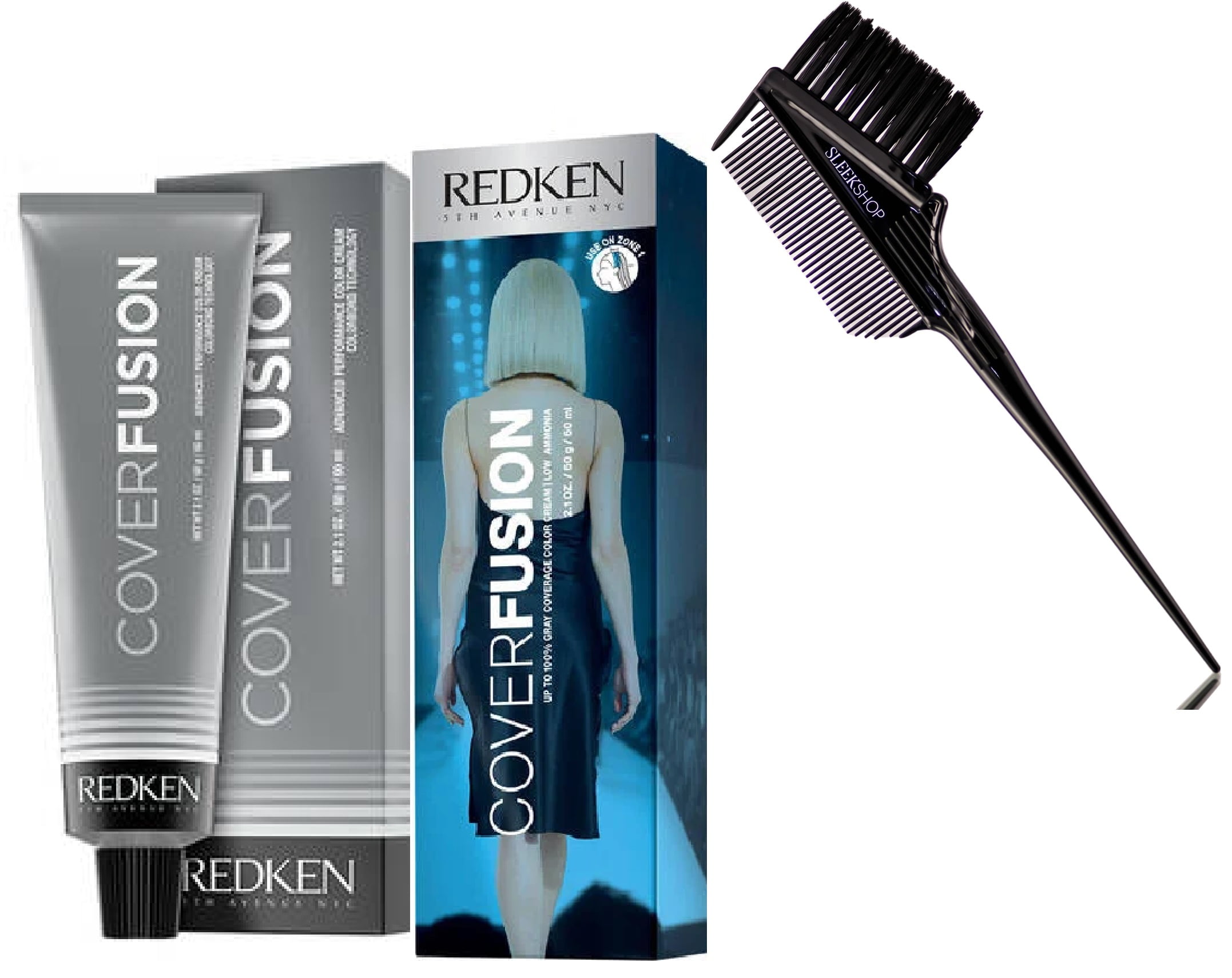 REDKEN COVER FUSION Hair Color Cream Dye, 100% Gray Coverage, 5NN ...