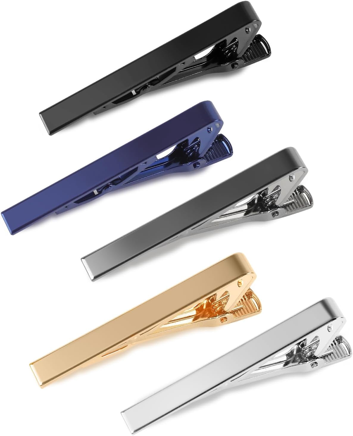 5P Tie Clips For Men, 5 Different Classic Tie Bar, Stainless Steel Tie ...