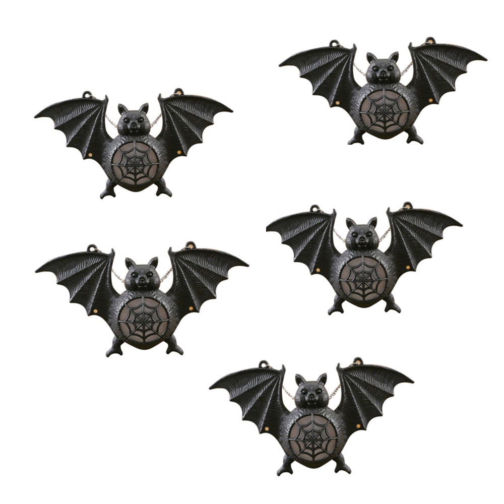 5PACK Halloween Decorations, Luminous ABS Hanging Bats Light, Glowing ...