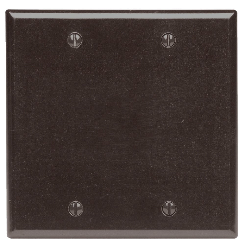 5PACK Leviton 2-Gang Standard Thermoset Blank Wall Plate, Brown ...