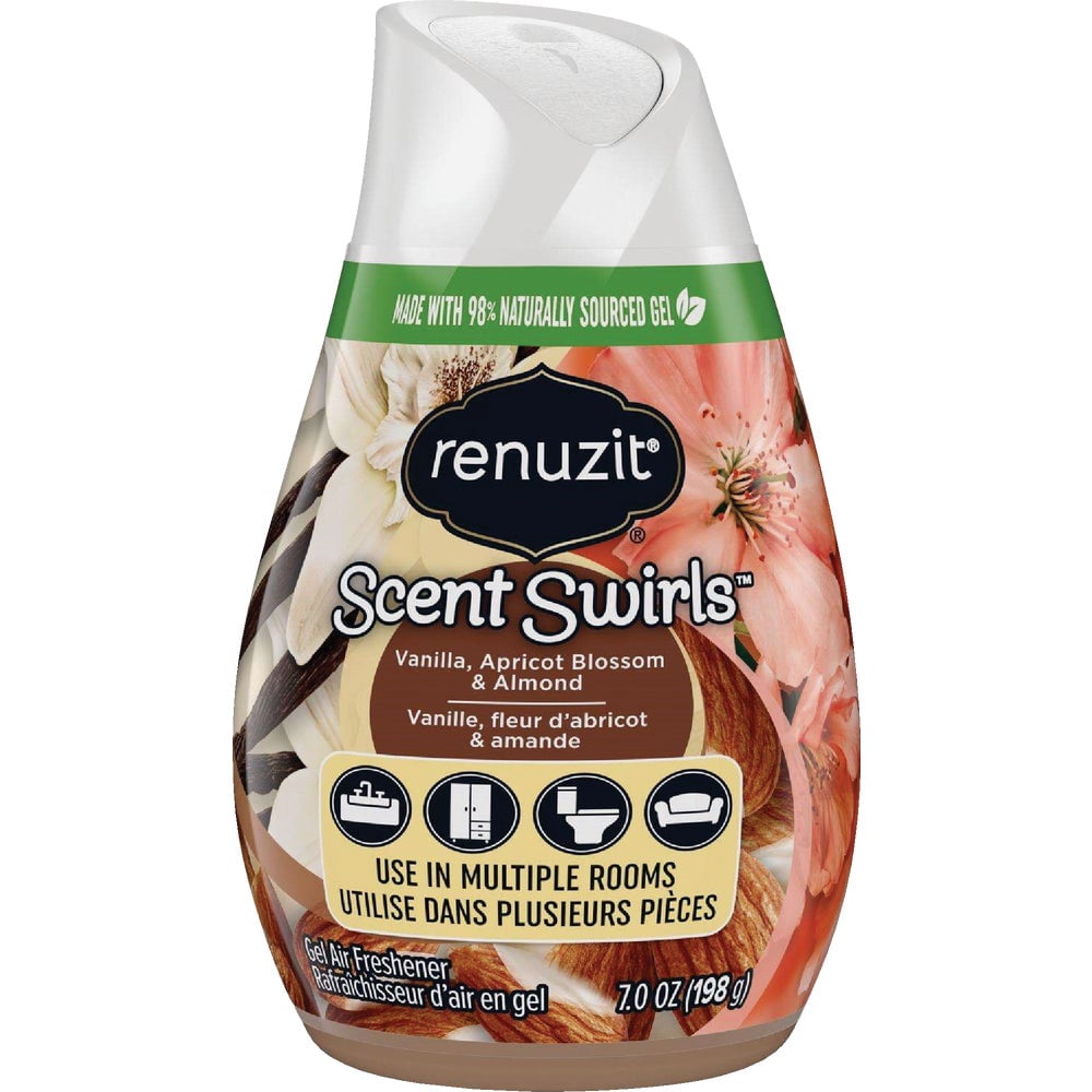 Renuzit 5 Pack Scent Swirls Solid Air Freshener, Vanilla, Apricot ...