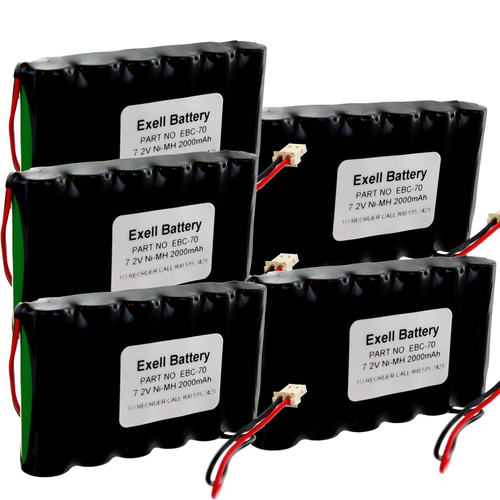 5PC ADEMCO HONEYWELL Batteries Compatible with WALYNX-RCHB-SC LYNX ...