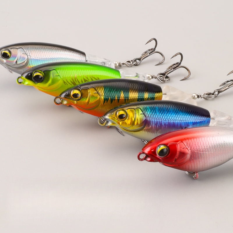 5PC Biqianwo Fishing Lures Water Surface Tractor Floating System Pencil ...