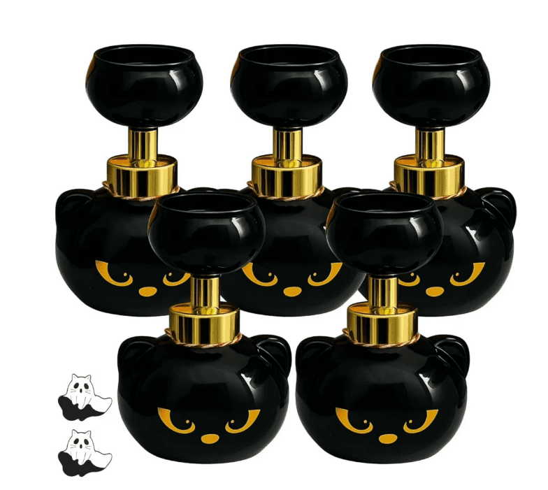 5PC Cat Paw Soap Dispenser Foaming Hand Dispensers Cute Halloween Black ...