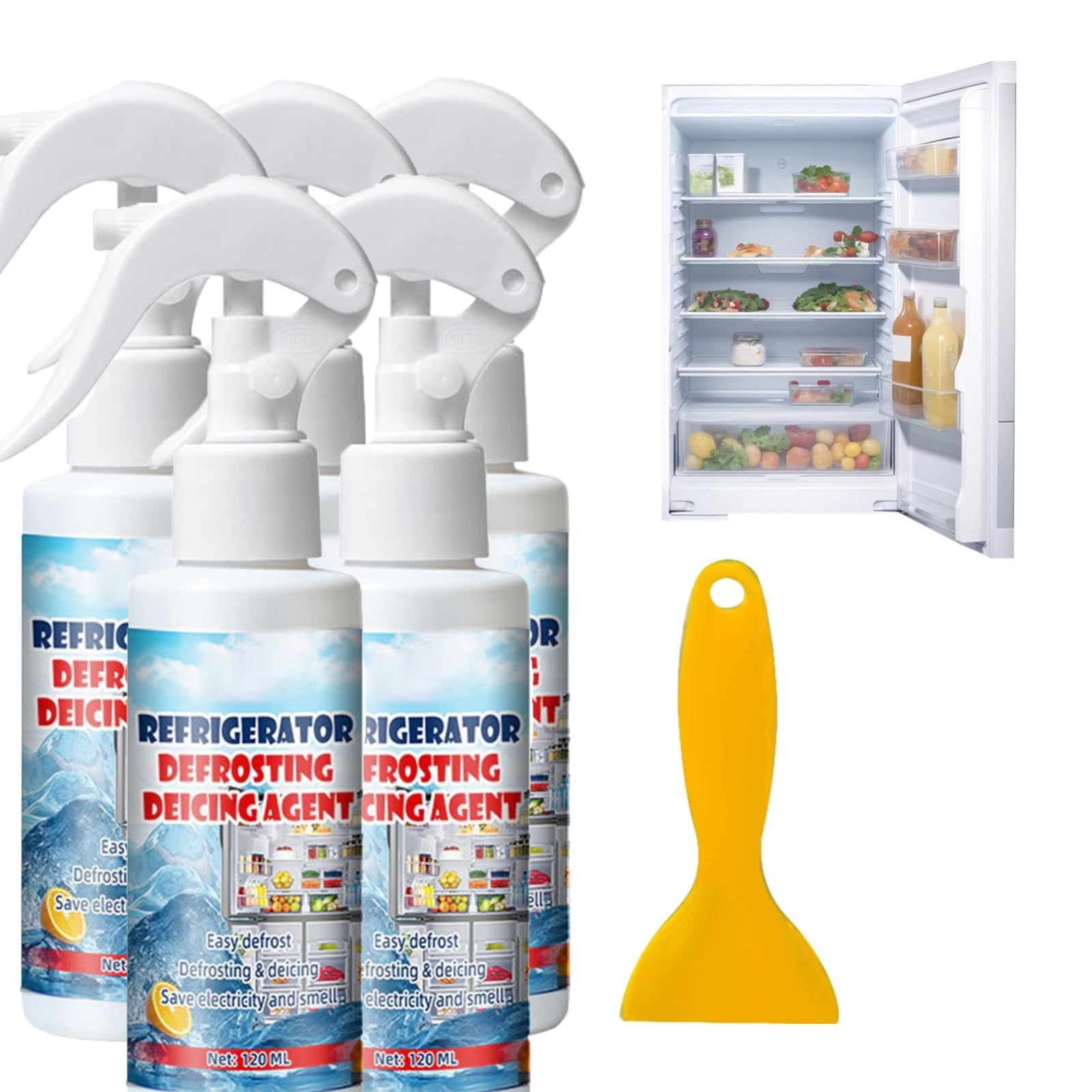 5PC Freezer Defroster Spray for Refrigerator,De-Icer For Car Windshield ...