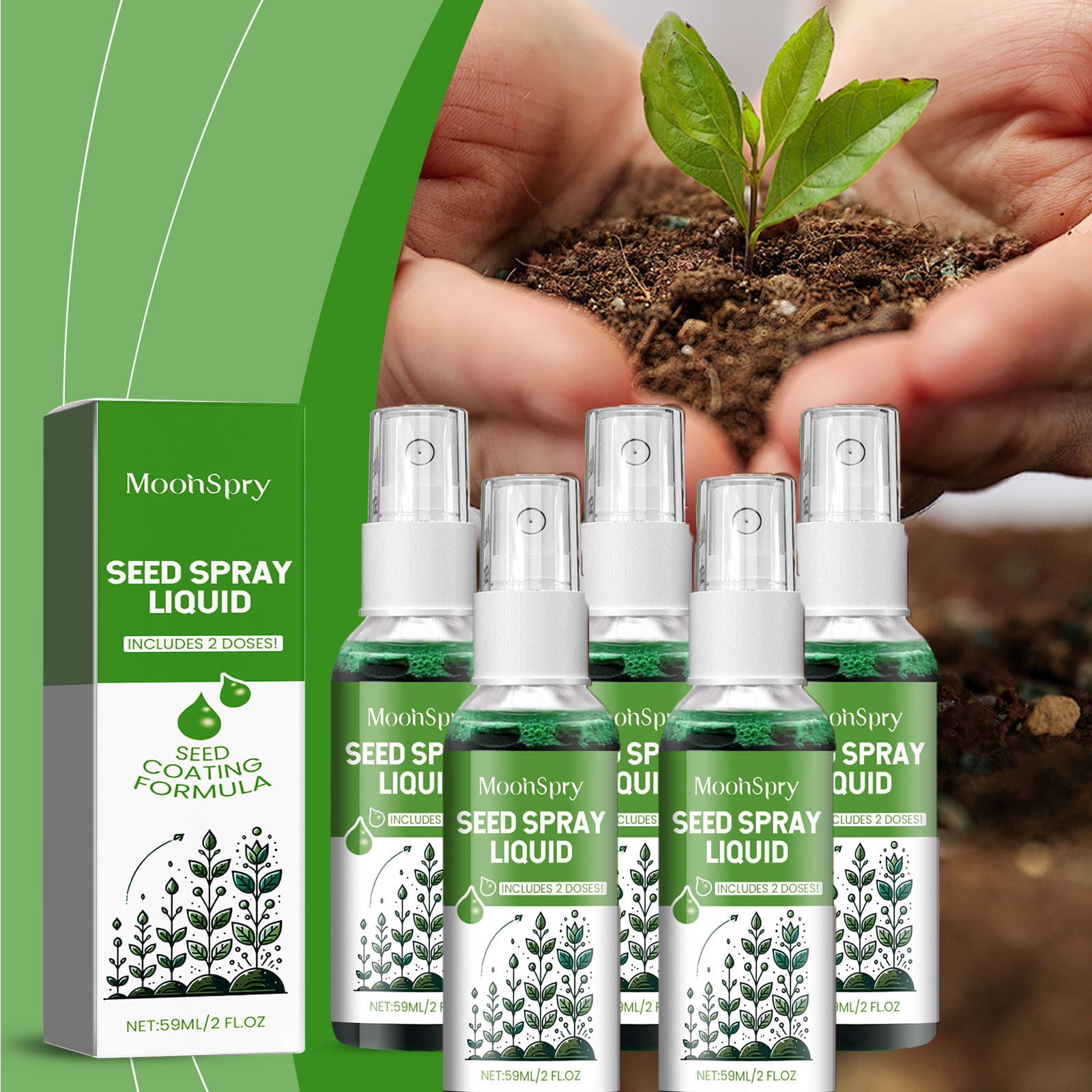 5PC GreenRevive HydroSeeding Lawn Solution,Seed Spray Liquid,Natural ...