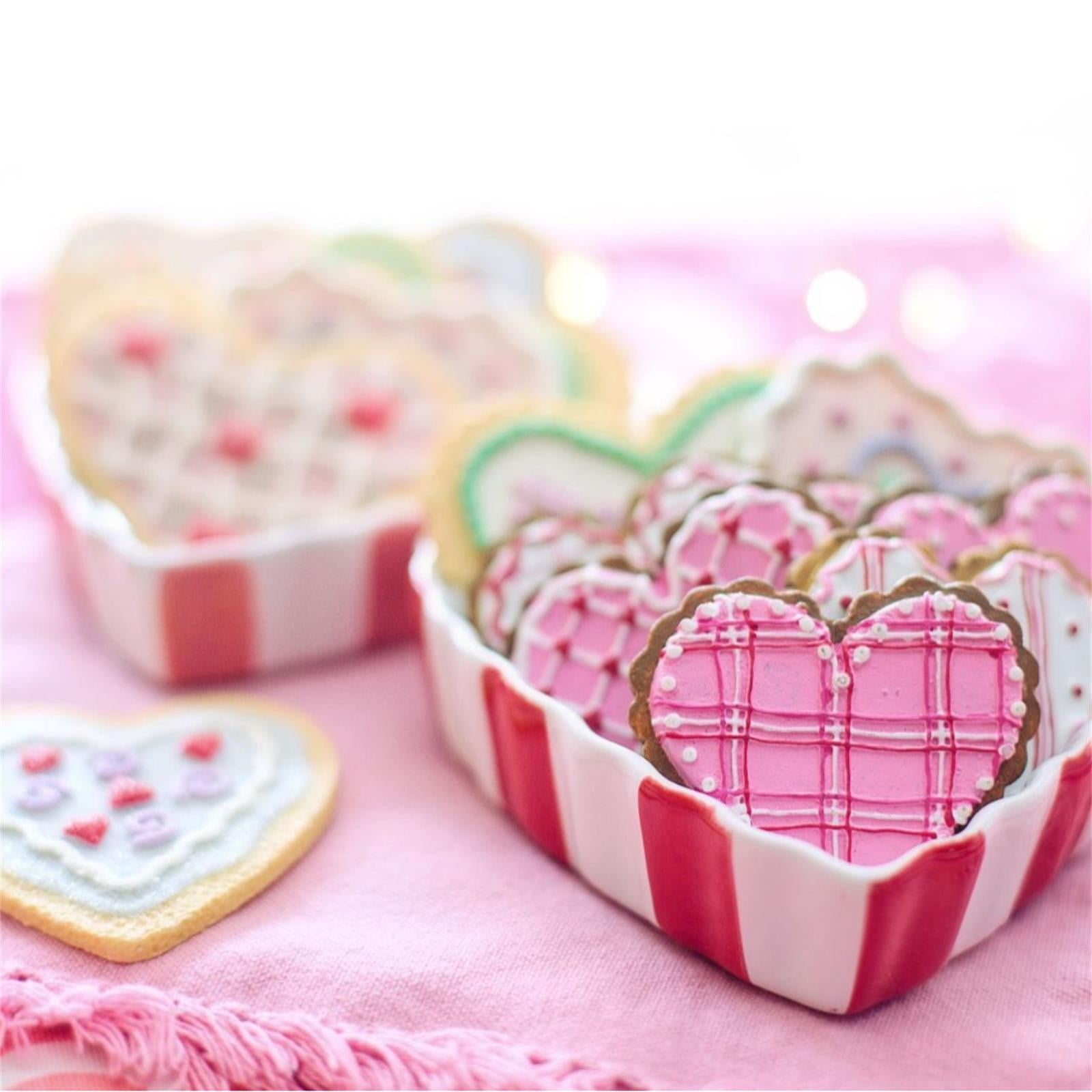 5PC Heart-shaped Stainless Steel Mold Peach Heart Hand-pressed Frame ...