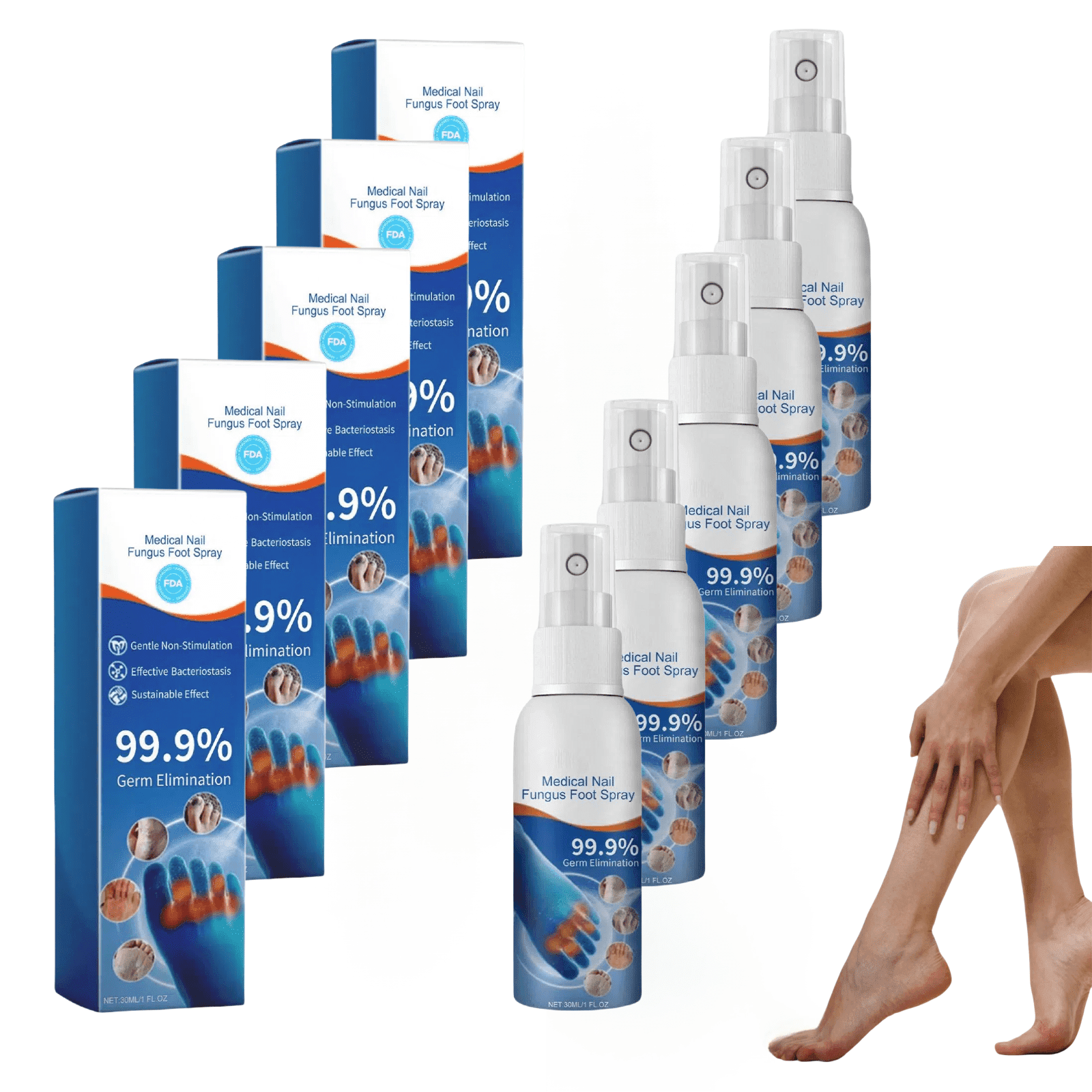 5PC-_Herbal Care Foot Spray, for_Itching and Foot_Odor,Relief of ...