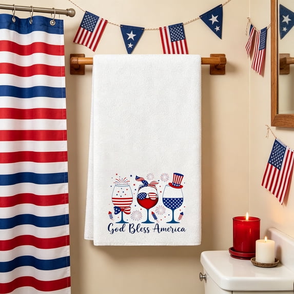 5PC Independence day decor 4th Of July Kitchen Hand Towels USA Cottage ...