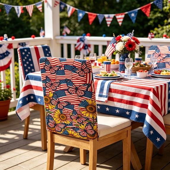 5PC Independence day decorations indoor Chair Covers Set USA ...