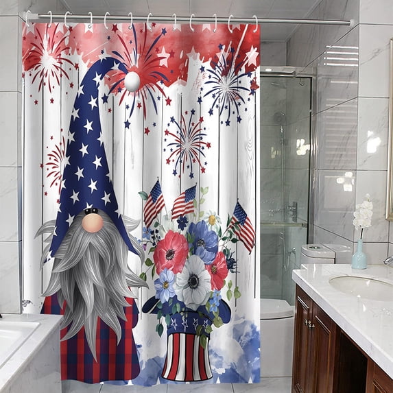5PC Independence day decorations indoor Independence Day Shower Curtain ...