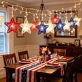 5PC Independence day decorations office Woven Rattan Star Decorative ...