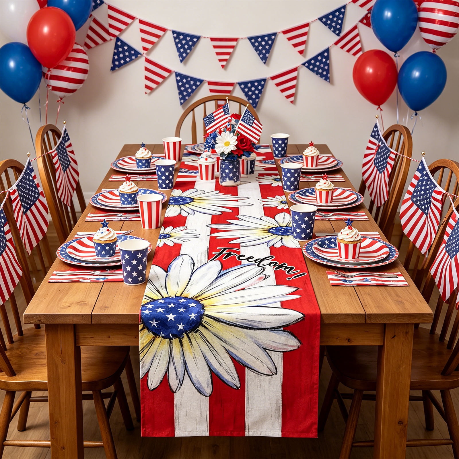5PC Independence day decorations outdoor Independence Day Table Red ...