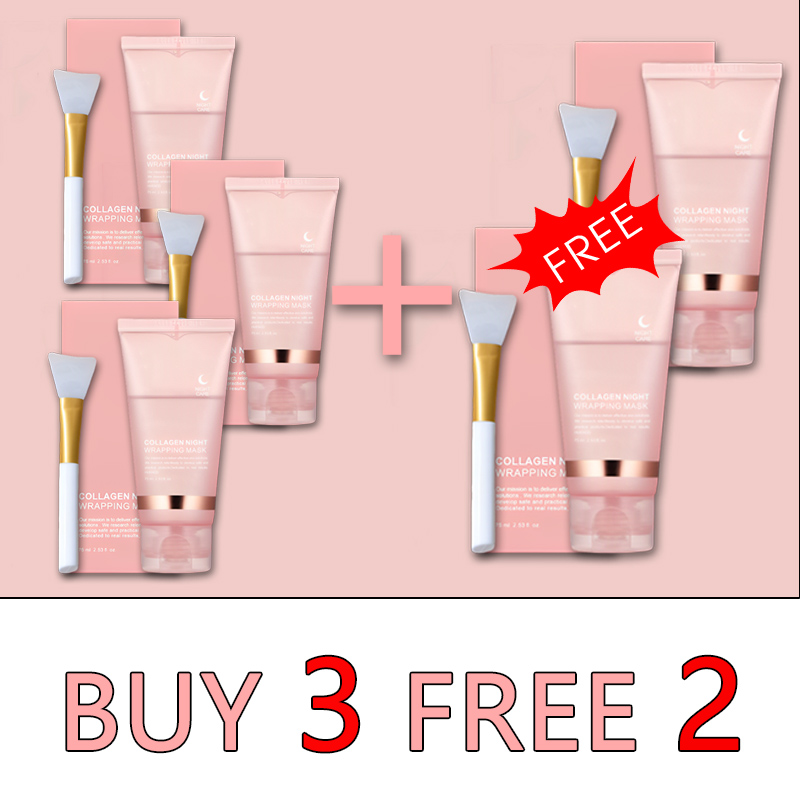5PC Korean Collagen Wrapping Peel Off Facial Mask Elasticity Hydration ...