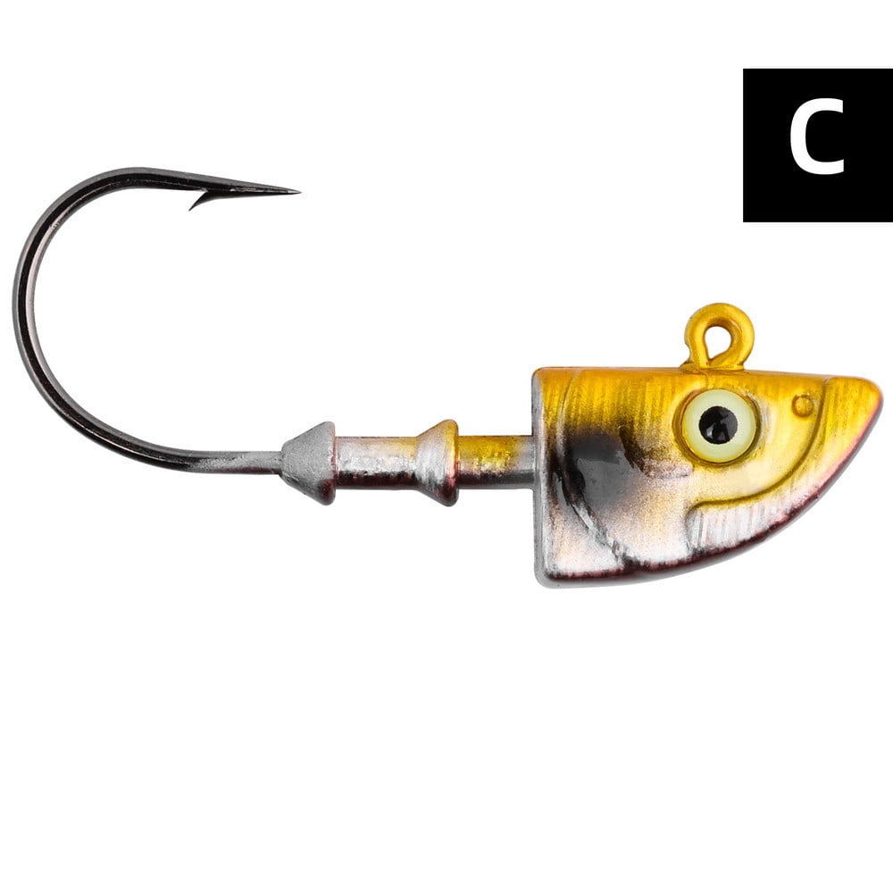 5PC Lure Lead Head Hook Fish Weighted Soft Bait Anti-Hook Bottom 3.5g ...