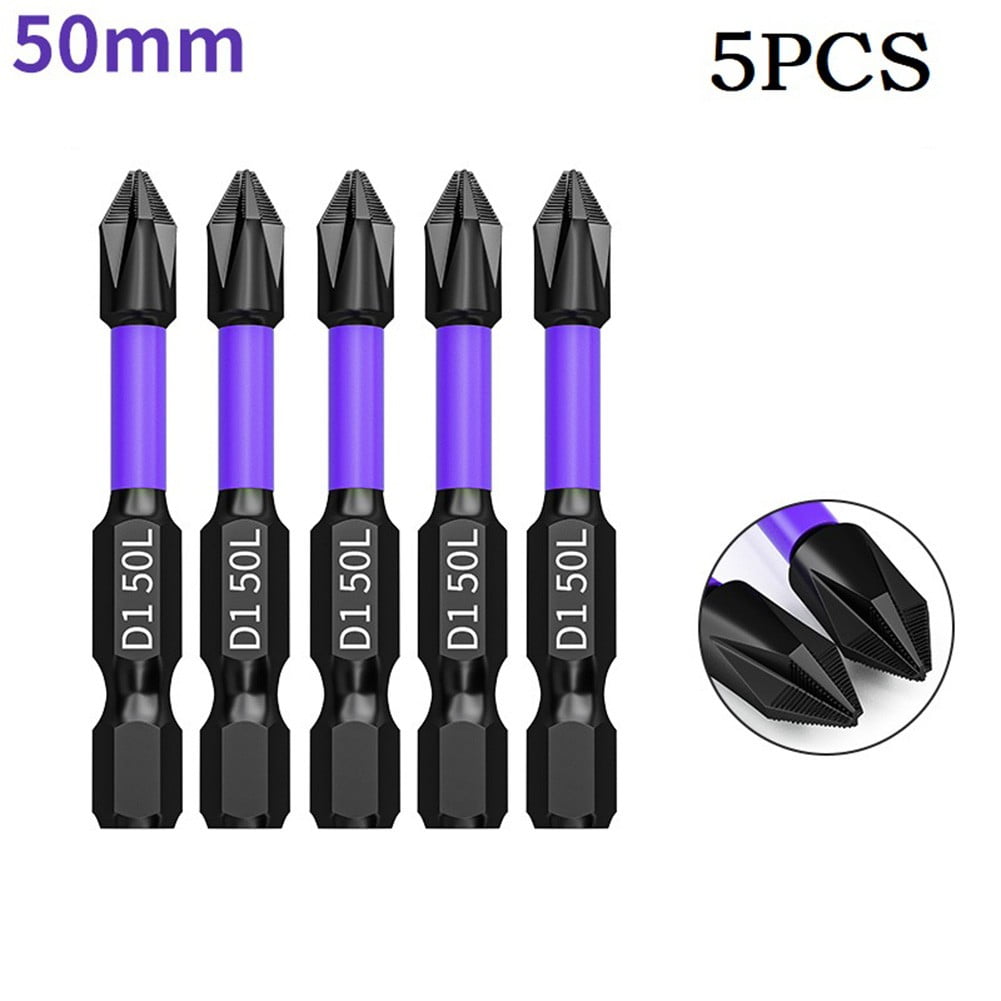5PC Non-slip PH2 Magnetic Cross Screwdriver Bits for Electric ...
