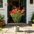 5PC Outdoor decorations for yard Artificial Flowers For Outdoor Patio ...