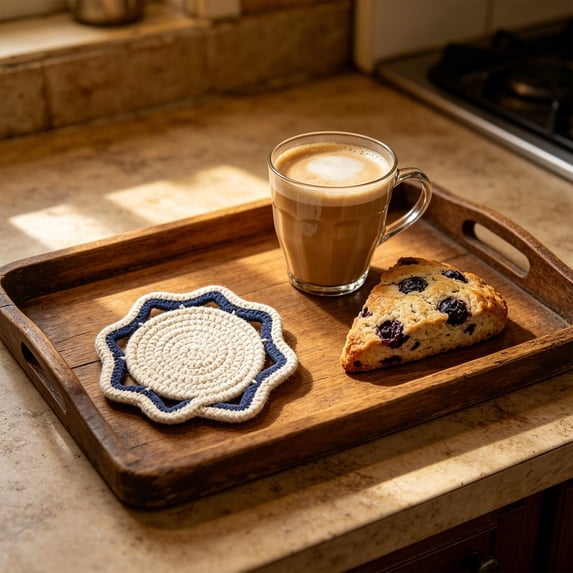 5PC Rope Trivet Octagon Hot Pad Heat Pot Macrame Table Mat for Kitchen ...