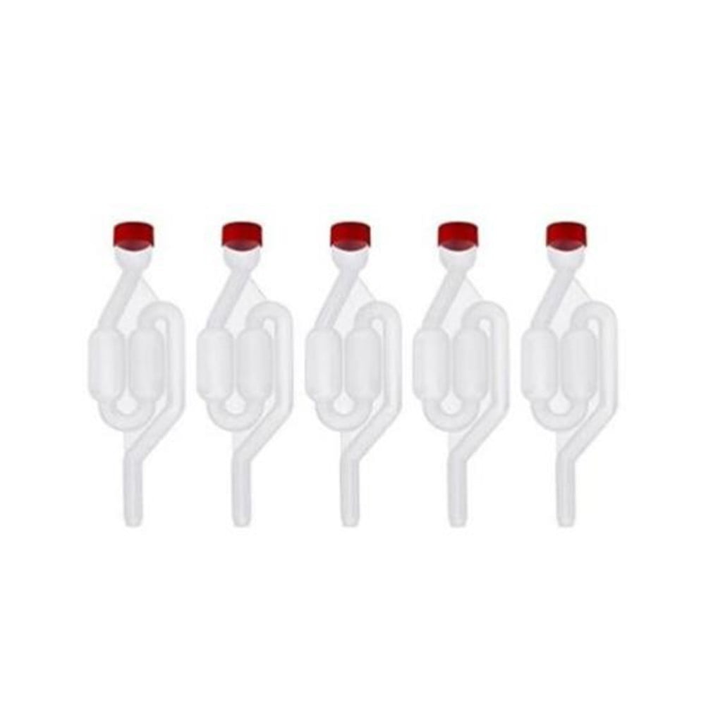 5PC S Bubble Type Fermenter Air Lock, One-Way Plastic Brewing Valve for ...