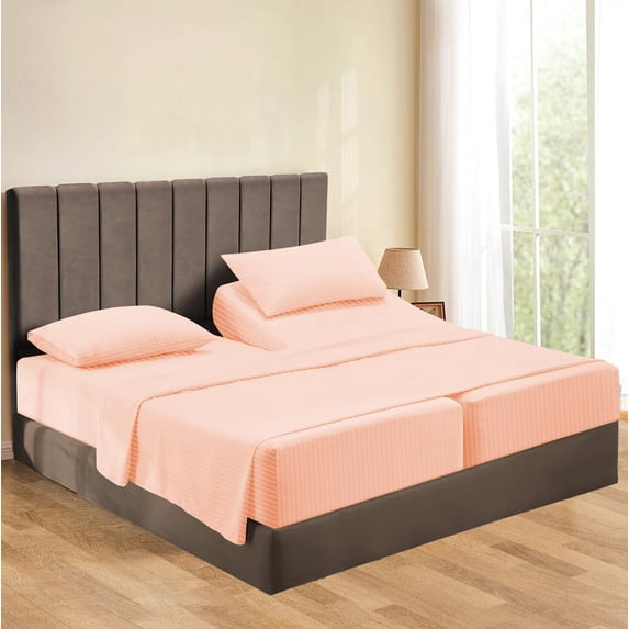 5PC Split Queen Sheets Sets for Adjustable 600-TC Organic Cotton Luxury ...
