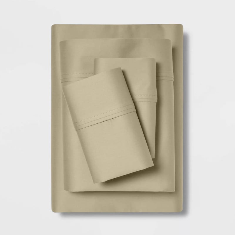 5PC Split Sheet Set-100% Egyptian Cotton, 1 Flat Sheet, 2 Fitted Sheet ...