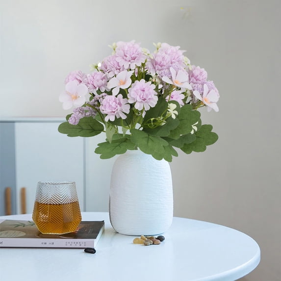 5PC Summer decorations for home Hydrangea Chrysanthemum Bouquet Plant ...