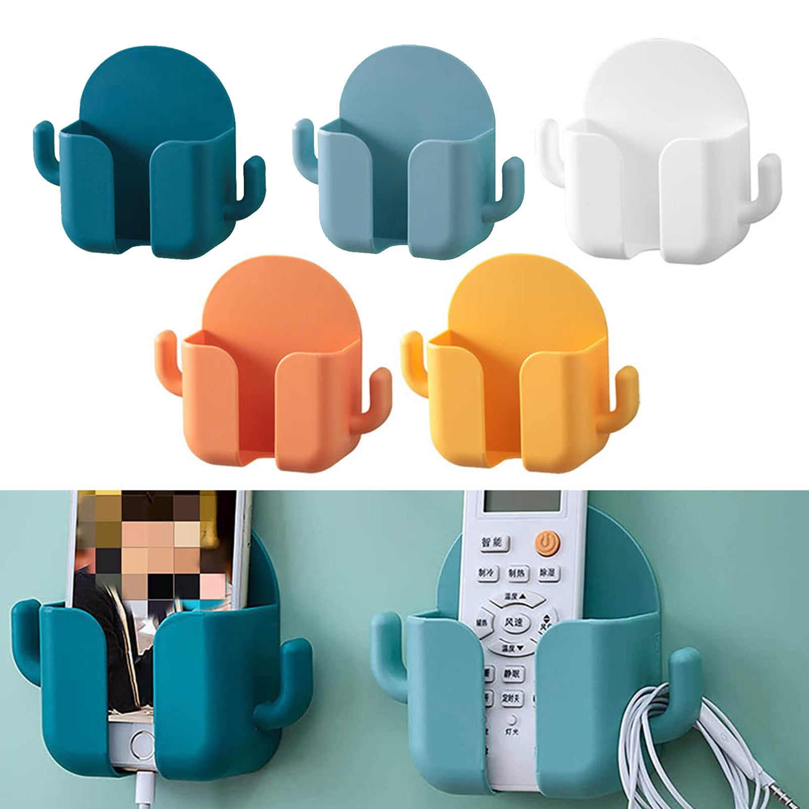 5PC Wall Mounted Storage Box ABS Functional Bedroom Wall Mounted Wall ...