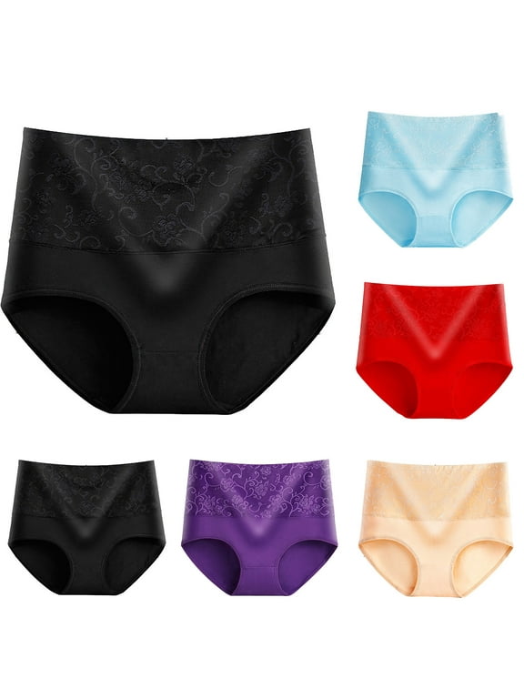 Sdeycui Underwear For Women Cotton High Waist Panties Full Coverage