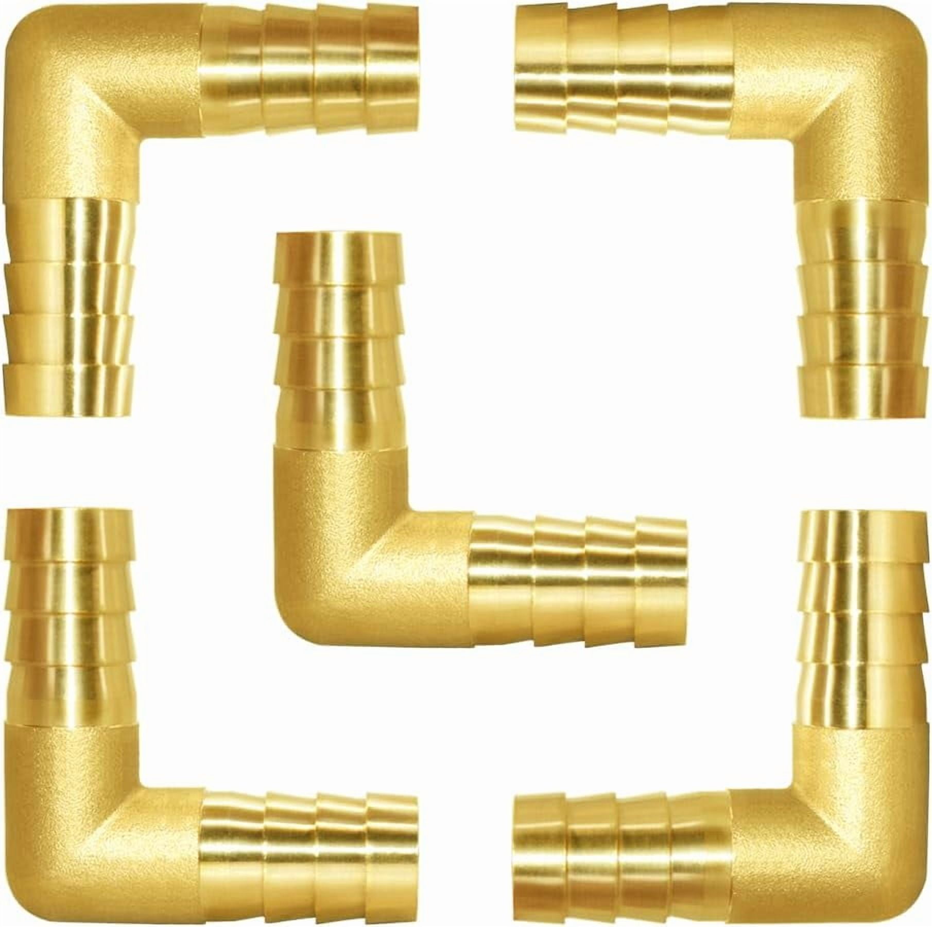 5PCS 1/2"(14mm) Hose ID/Hose Barb 90 Degree L Right Angle Elbow Union ...