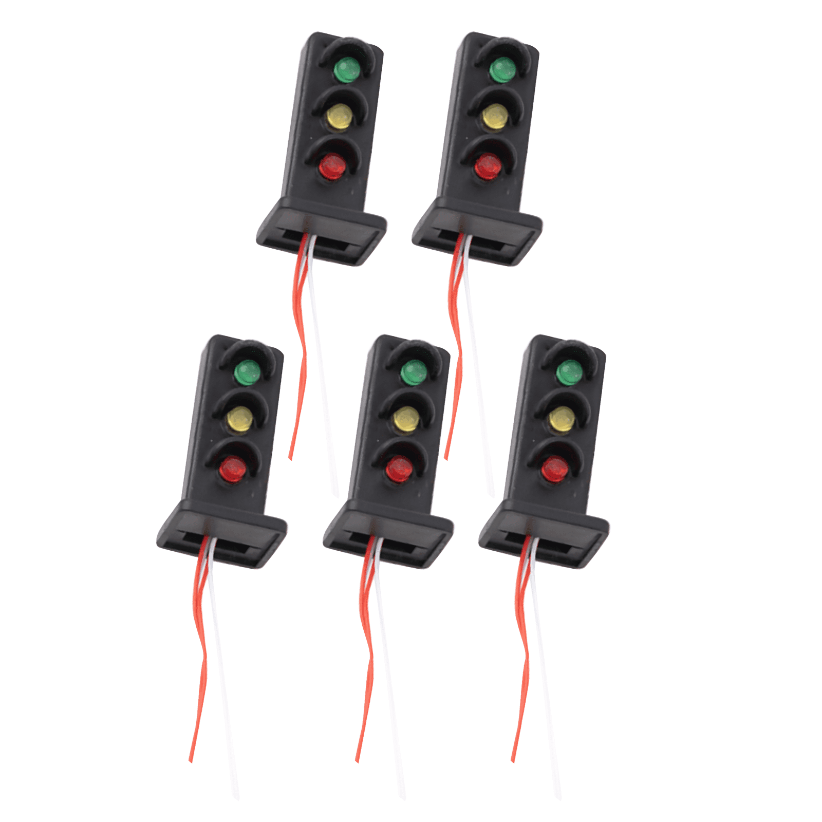 5PCS 1:87 Scale LED Railway Traffic Light Signal Model Lamps for Model ...
