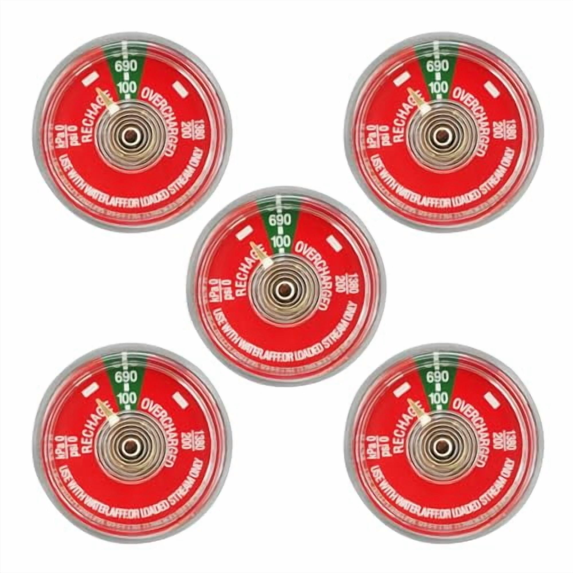 5PCS 100 PSI Pressure Gauge for Portable Water Fire Extinguishers ...