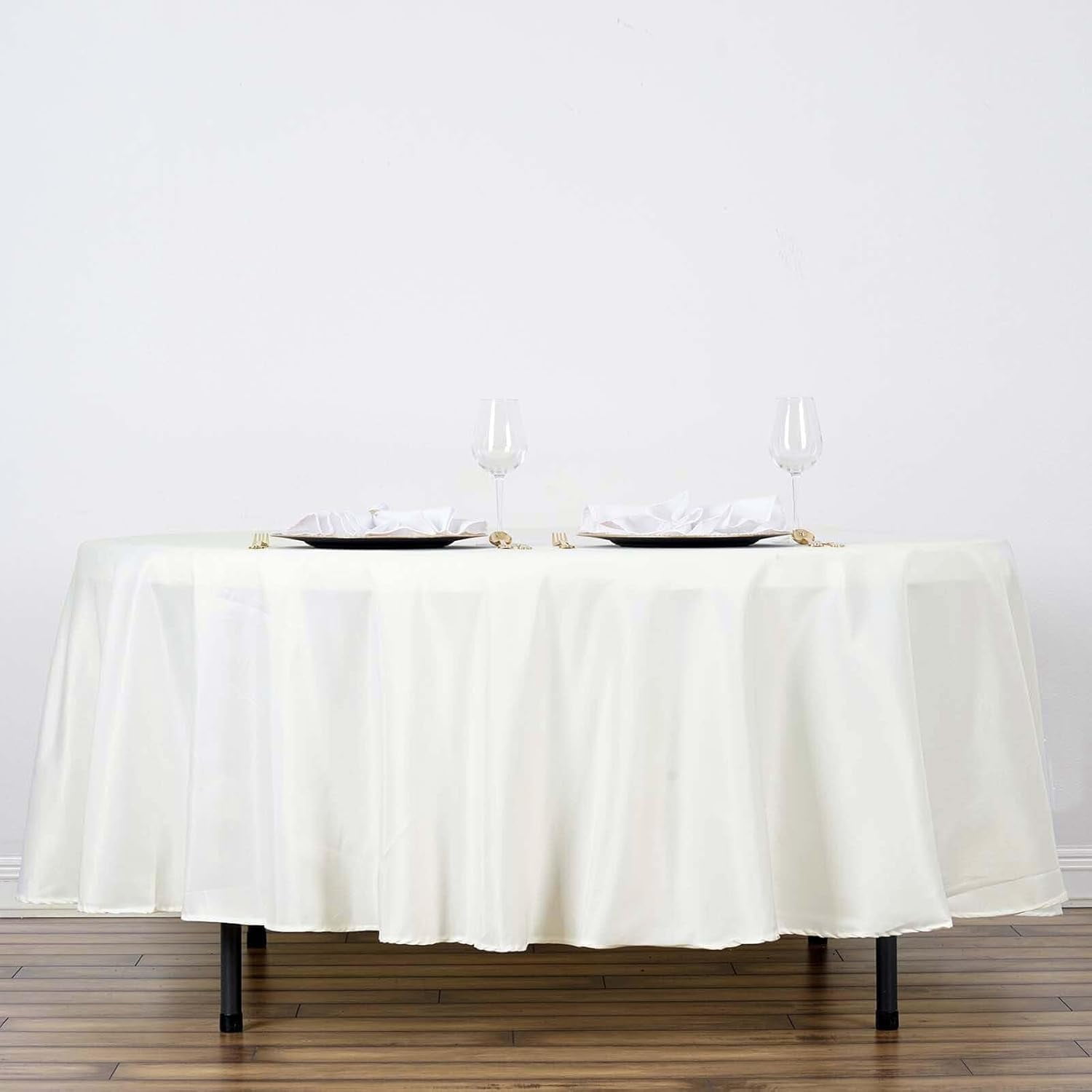 5PCS 108" Wholesale Round Tablecloth Polyester Round Table Linens for ...