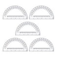 5PCS 180 Degrees Protractor 6Inch Clear Protractors Math Drafting ...