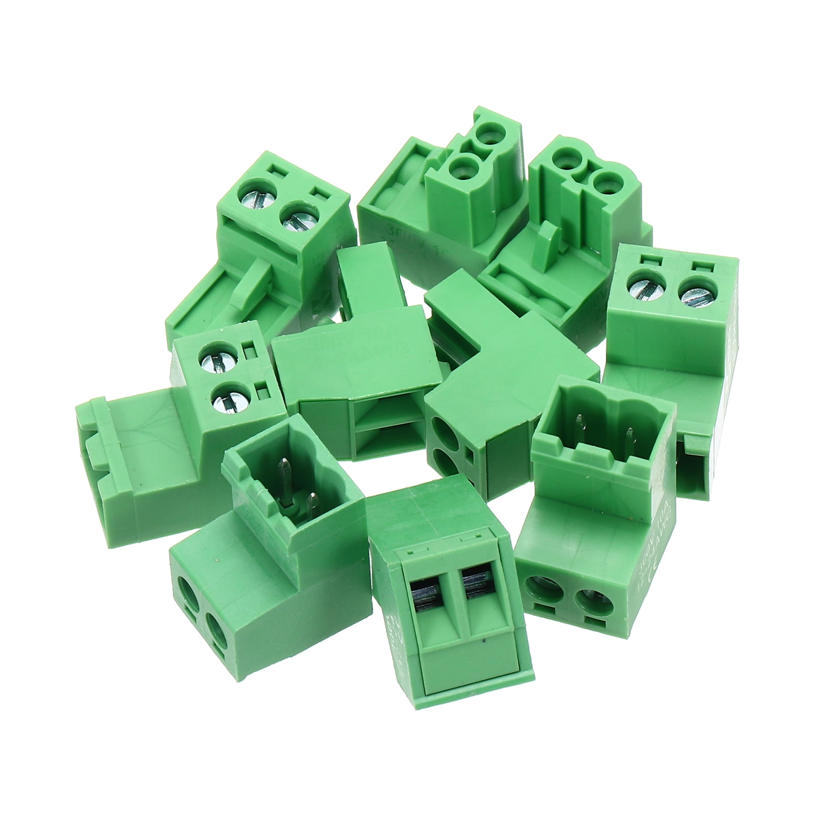 5PCS 2-Pin PCB Mount Screw Terminal Block Connector 5.08mm/0.2inch Pitch - Walmart.com