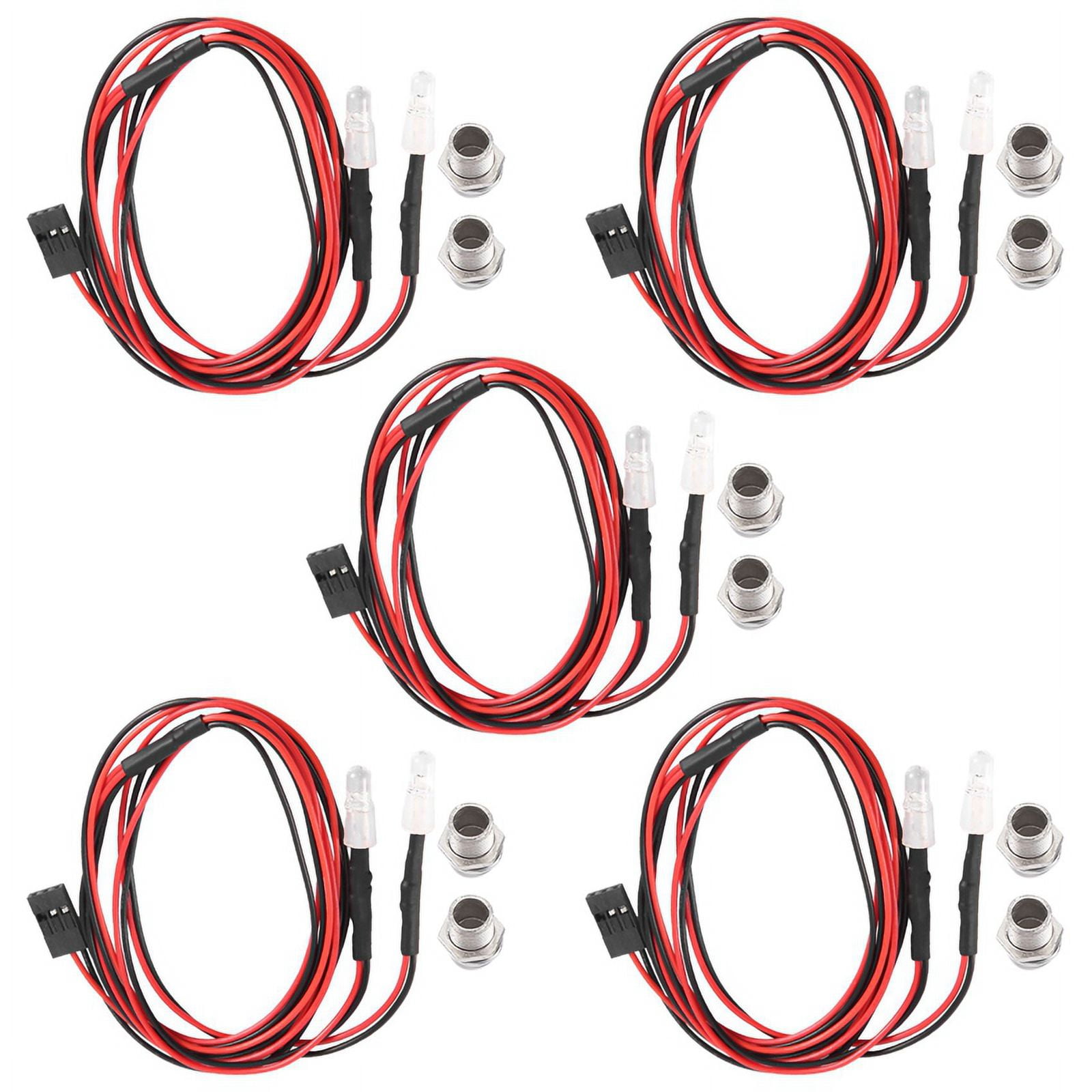 5PCS 2LED 5mm Headlights RC Accessory LED Lights for 1/10 Model Drift ...