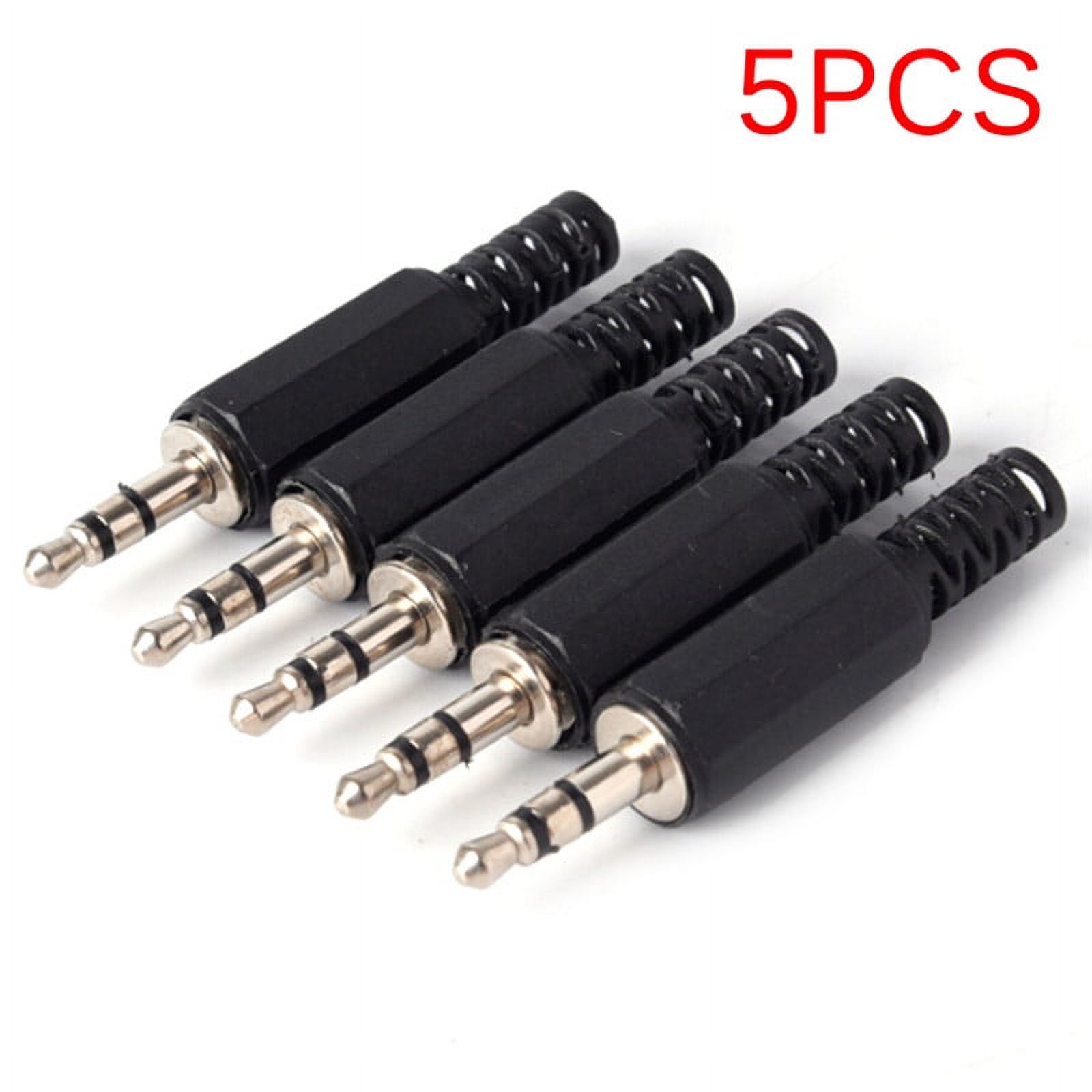 5PCS 3.5mm 1/8" Audio Male Plug Jack Adapter Stereo Connector Headphone ...