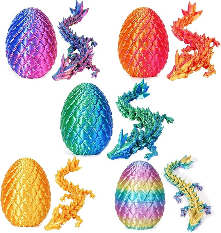5PCS 3D Printed Easter Dragon Egg - Perfect Basket Essentials Stuffers ...