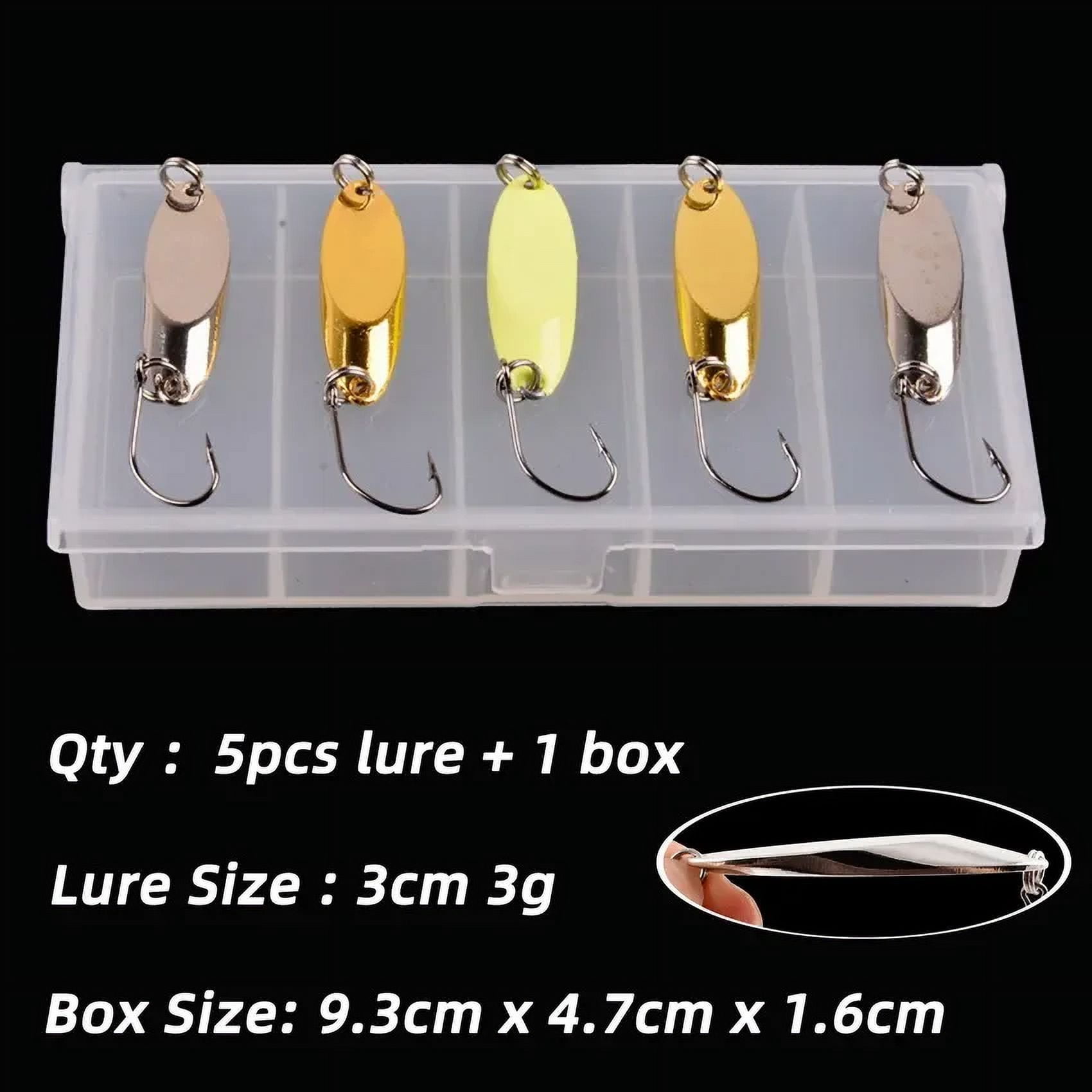 5PCS 3g-21g Luminous Fishing Metal Spoon Lure Hard Baits Bass Silver ...