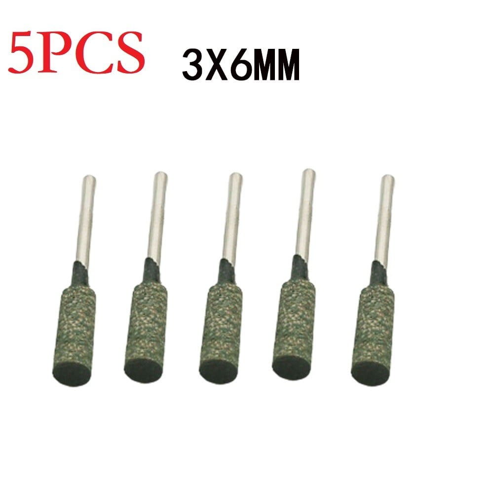 5PCS 3mm Shank Cylindrical Rubber Polishing Burr Point Bit Rotary ...