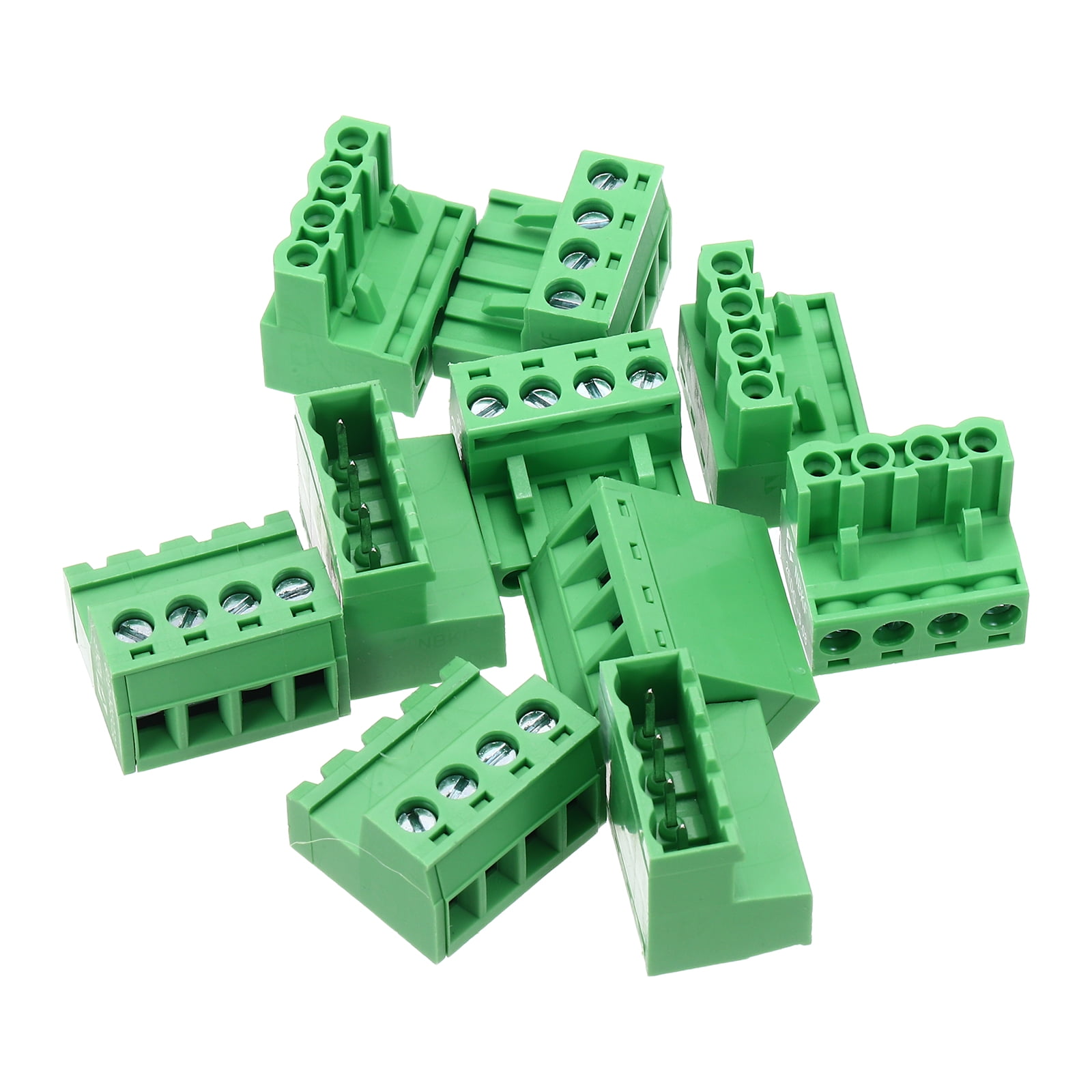 5PCS 4-Pin PCB Mount Screw Terminal Block Connector 5.08mm/0.2inch Pitch - Walmart.com
