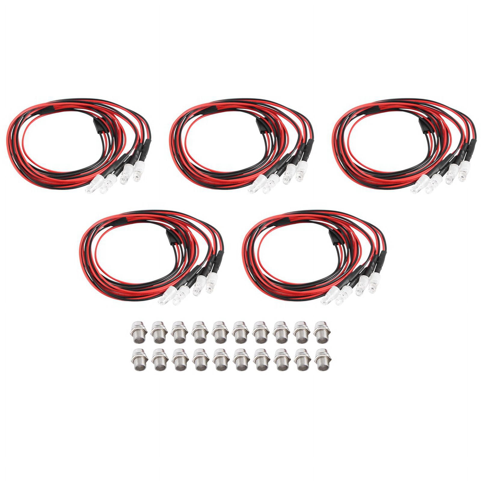 5PCS 4LED 5mm Headlights RC Accessory LED Lights for 1/10 Model Drift ...