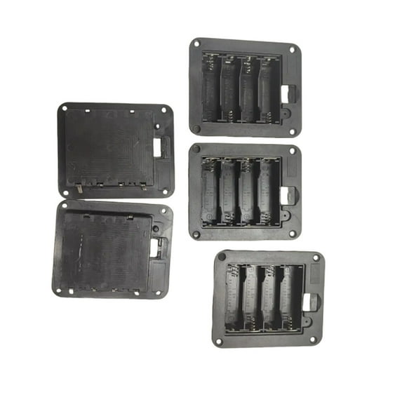5PCS 4X AA DIY Panel Mount Battery Holder Case Box 6V With cover ...