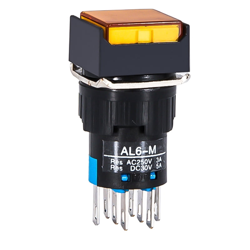 5PCS 5V 12V 24V 220V Momentary LED Illuminuted Maintained Self-locking ...