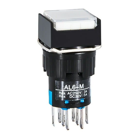 5PCS 5V 12V 24V 220V Momentary LED Illuminuted Maintained Self-locking ...