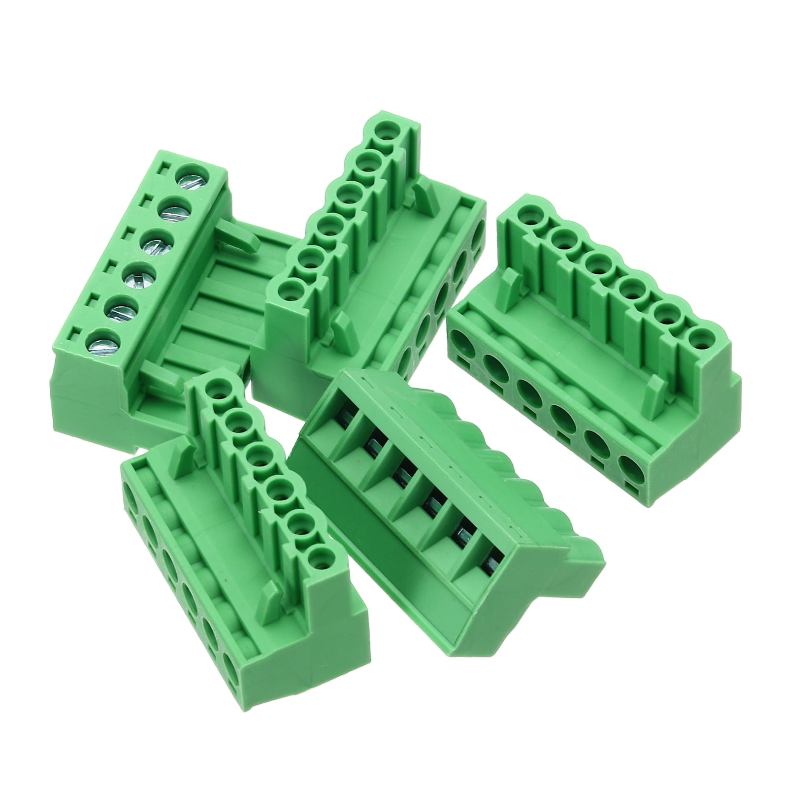 5PCS 6-Pin PCB Mount Screw Terminal Block Connectors 5.08mm/0.2inch Pitch - Walmart.com