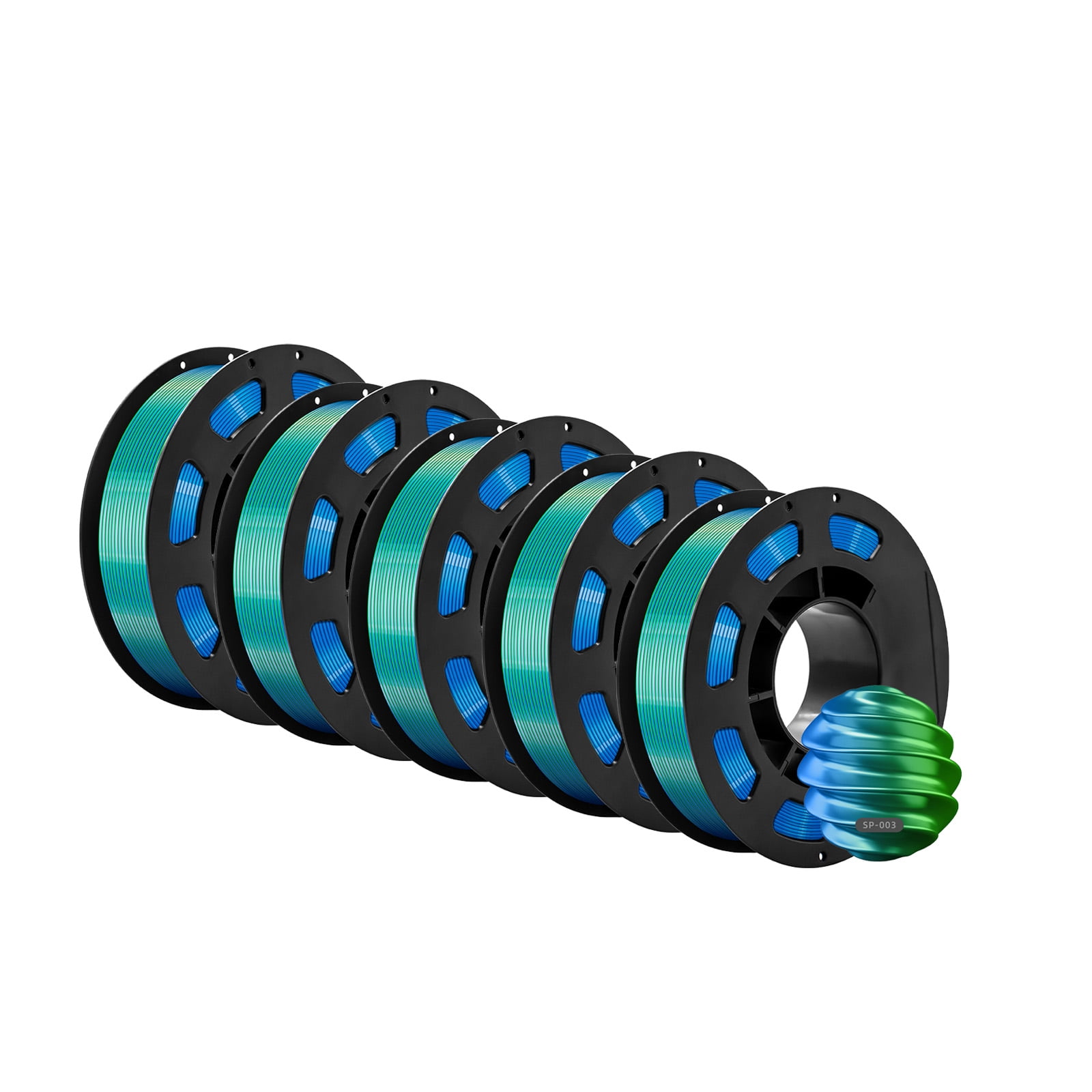 5PCS 7 Ounces(200g) CaiLab Silk Dual-Color PLA+ 3D Print Filament for ...