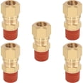 5PCS Air Brake Nylon Tubing Brass Union Fitting, 3/8" Tube OD x 1/4 ...
